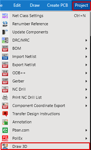 PCB Layout CAD - Draw 3D